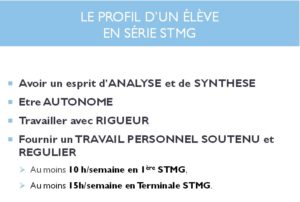 Série STMG – Lycée